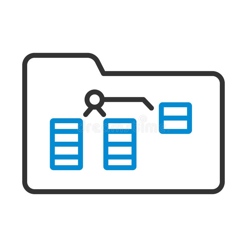 Folder Network Icon stock vector. Illustration of outline - 244226598