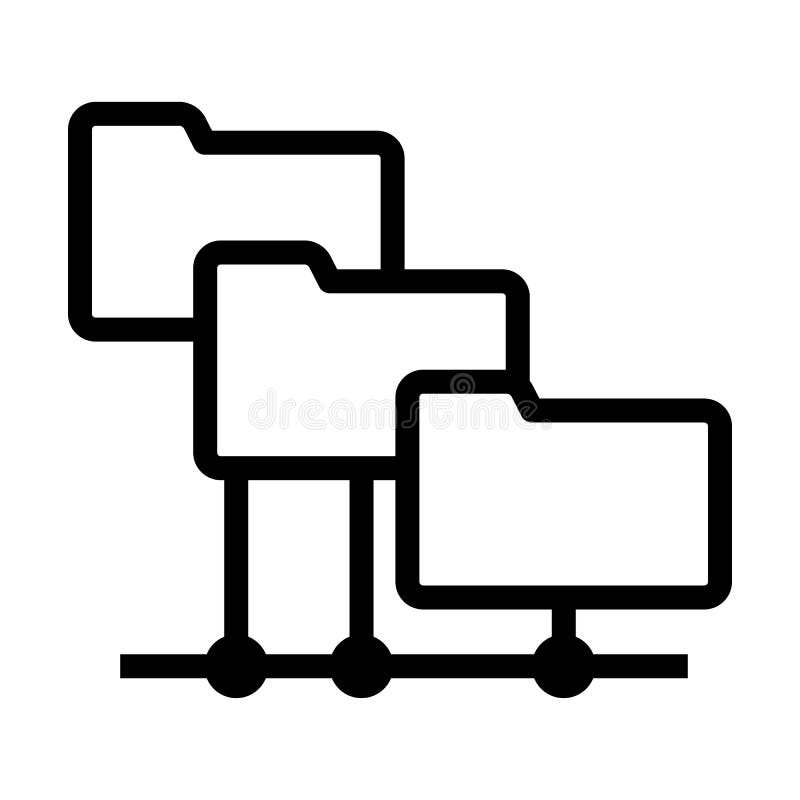 Folder Network Icon stock vector. Illustration of interface - 146271203