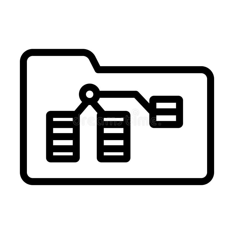 Folder Network Icon stock vector. Illustration of interface - 146271203