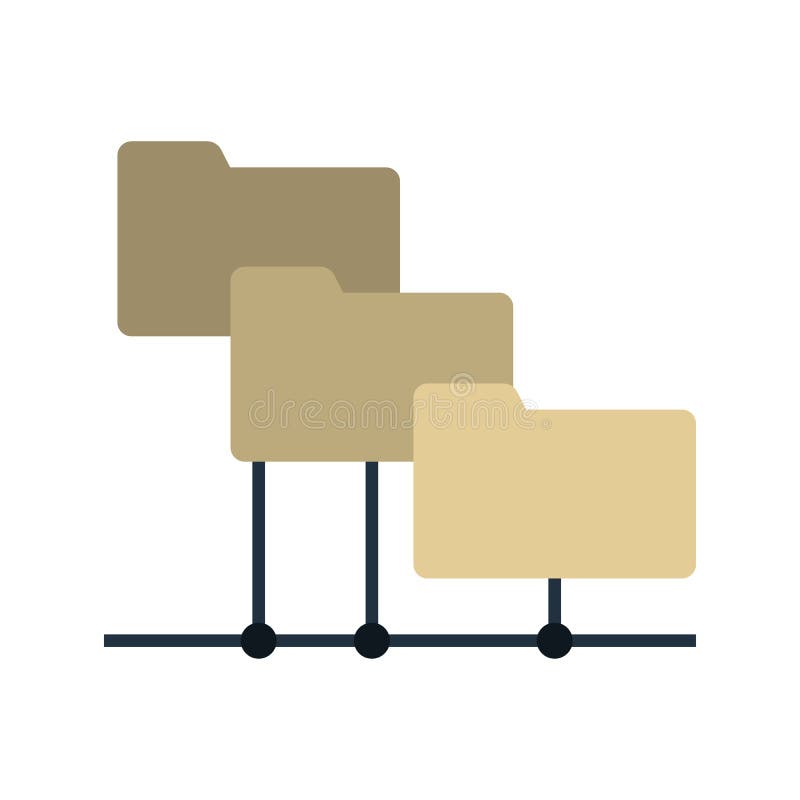 Folder Network Icon stock vector. Illustration of file - 143426014