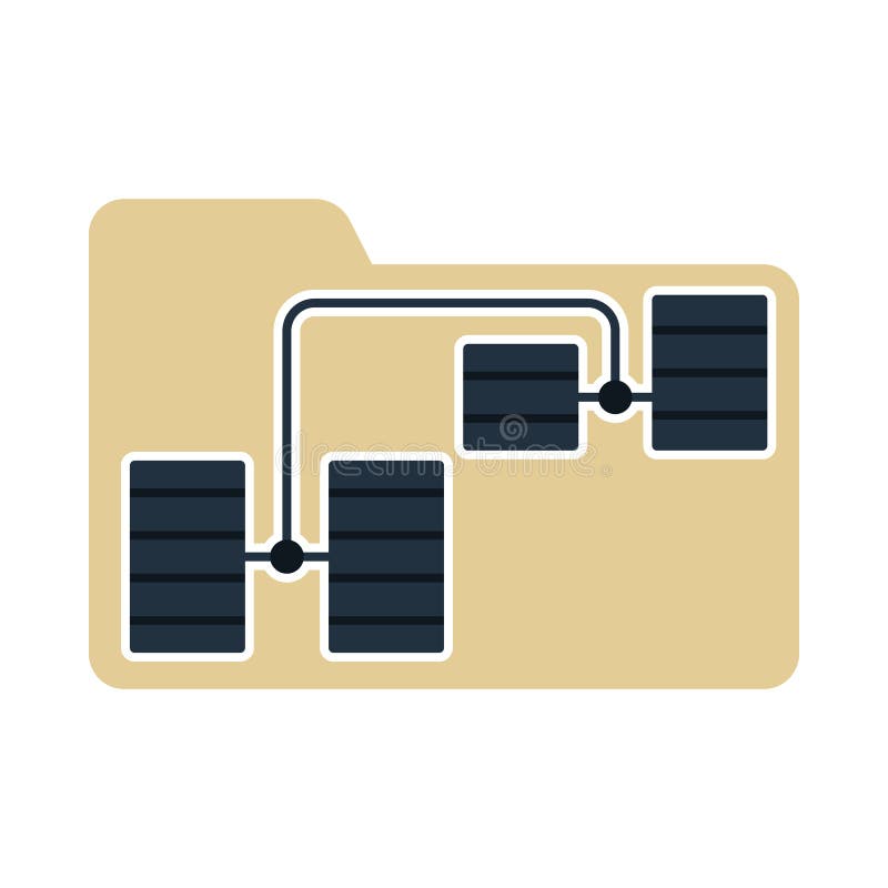 Folder Network Icon stock vector. Illustration of interface - 146271203