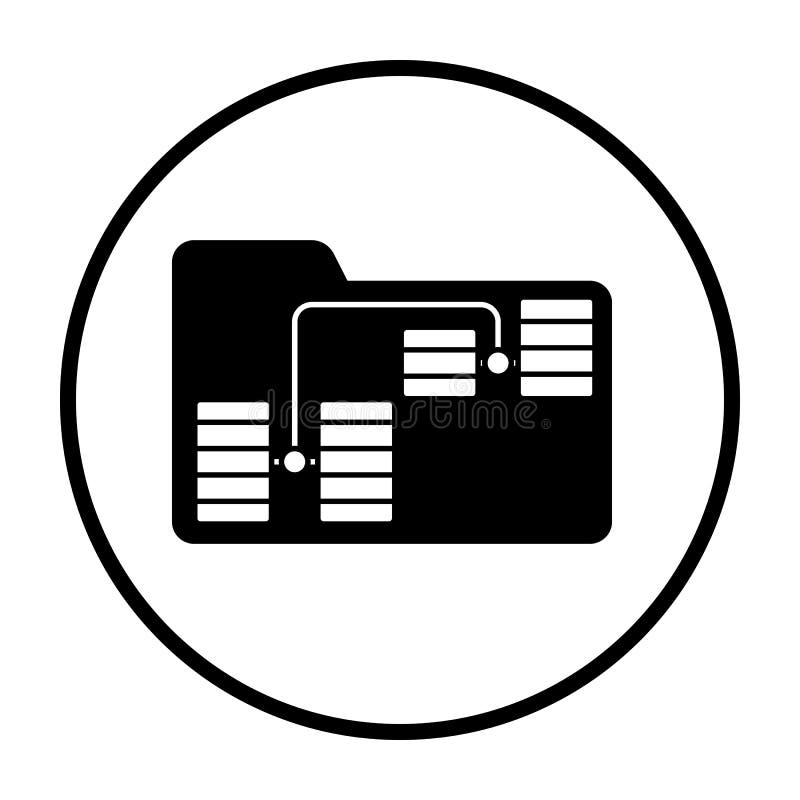 Folder Network Icon stock vector. Illustration of file - 145920475