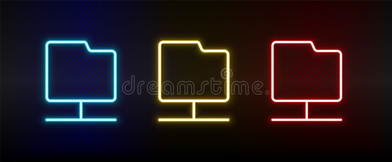 Icon Neon Folder Stock Illustrations – 2,722 Icon Neon Folder Stock ...
