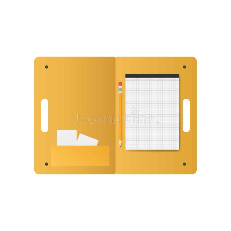 Open Folder Icon. Folder with Documents on White Background, Vector ...
