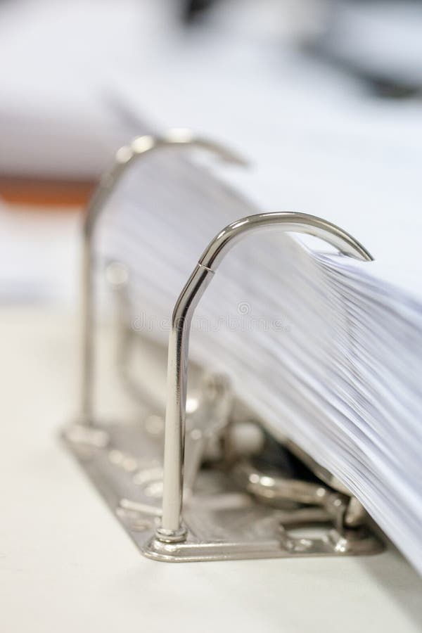 Folder with Office Paper Stack. Procrastination and Paperwork Concept ...