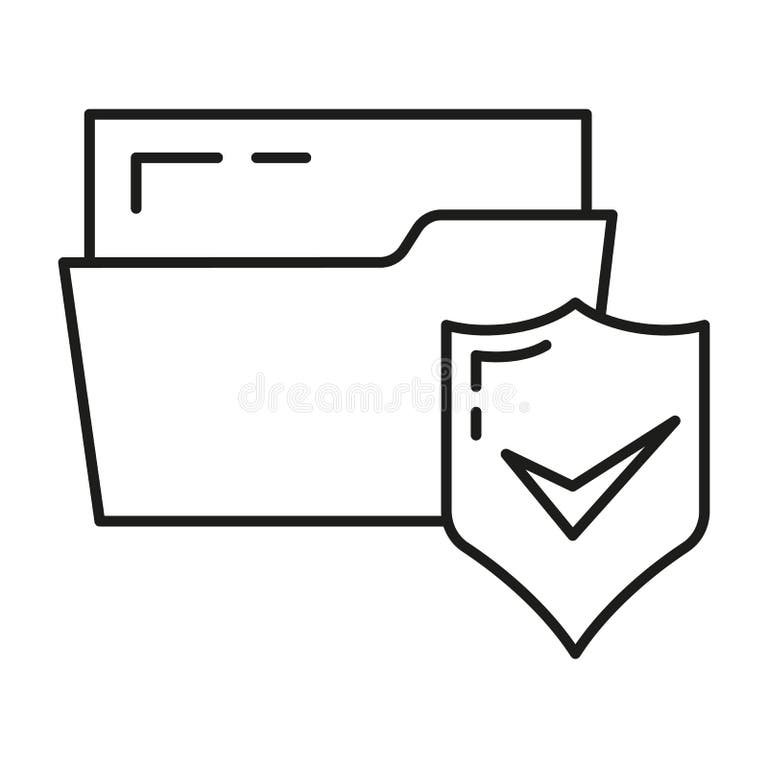 Folder Online Database Cloud Computer Technology Icon, Remote Data Storage, Protect Information ...