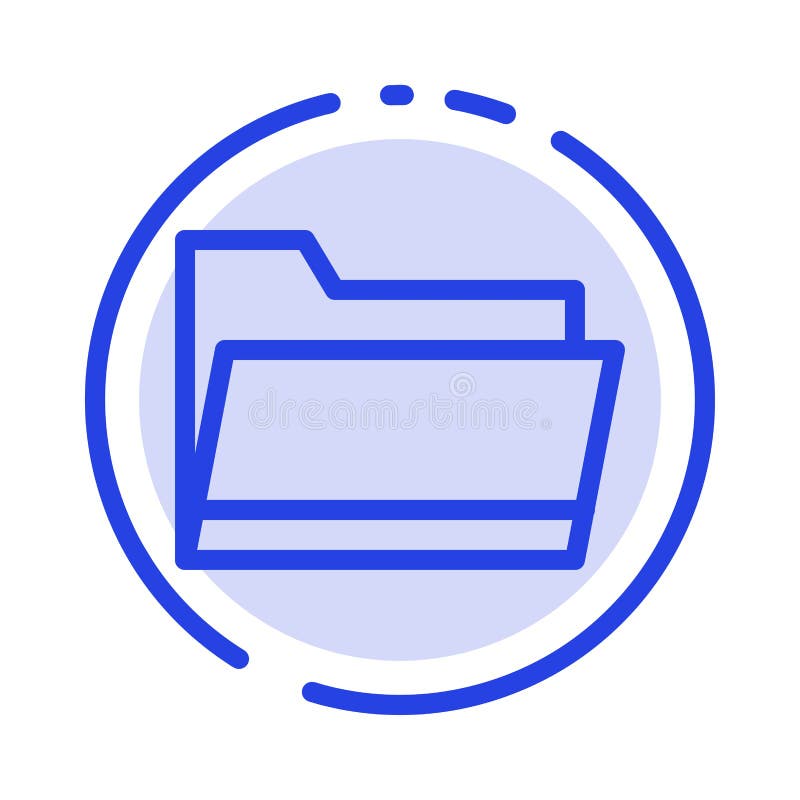Folder, Open, Data, Storage Line and Glyph Solid Icon Blue Banner Line ...