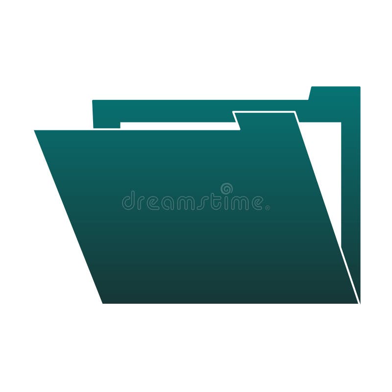 Folder Open File Symbol Black and White Stock Vector - Illustration of ...