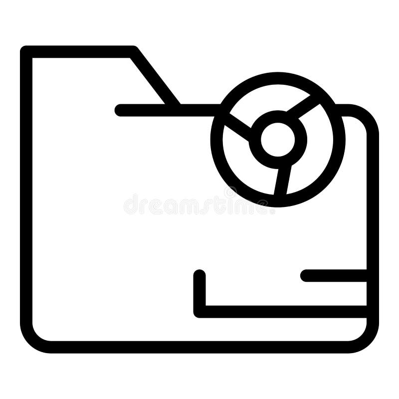 Folder Operating System Icon, Outline Style Stock Vector - Illustration ...