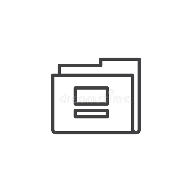 Folder outline icon stock vector. Illustration of information - 114827800