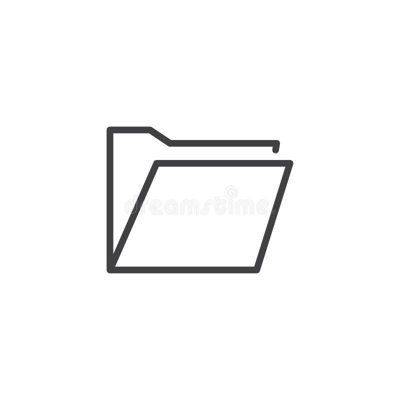 Folder outline icon stock vector. Illustration of organize - 116311494