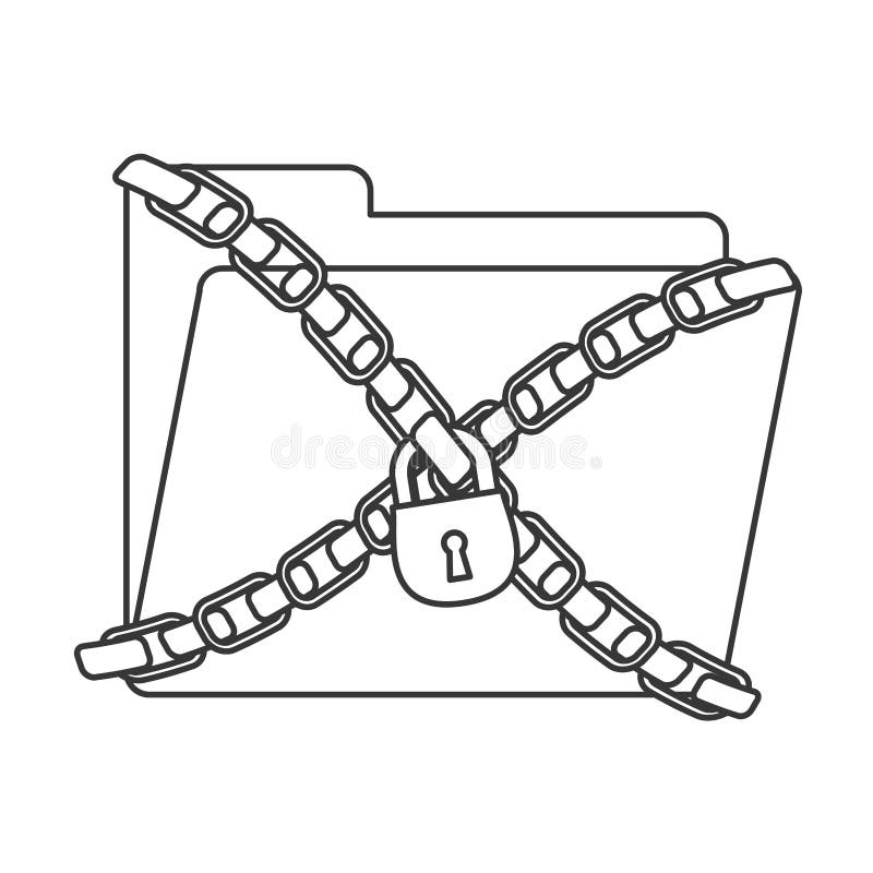 Folder Chain Padlock Stock Illustrations – 202 Folder Chain Padlock ...