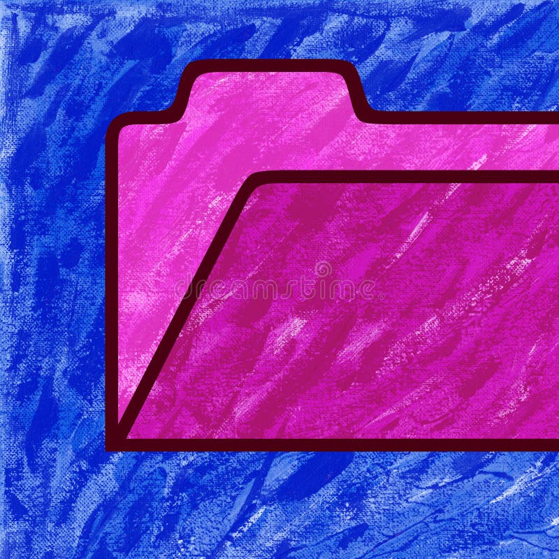 Folder painting stock illustration. Illustration of draw - 5070446