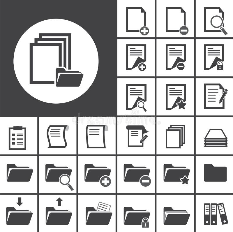 Folder and paper icon stock vector. Illustration of panel - 43316960