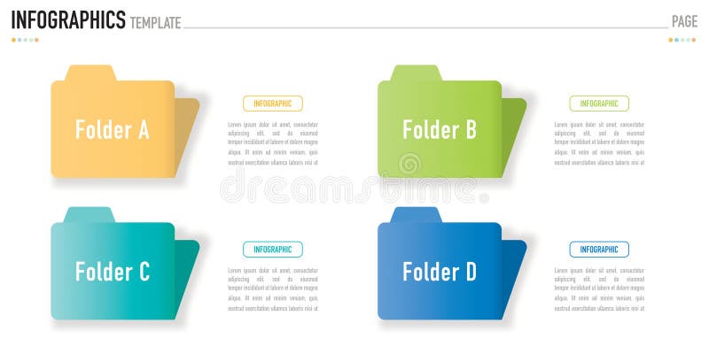 Folder Paper Origami Infographic for Business Presentation Stock Vector ...