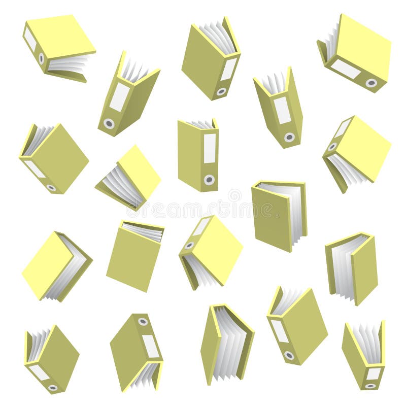 Folder Icon with Paper on White. Vector Stock Vector - Illustration of ...