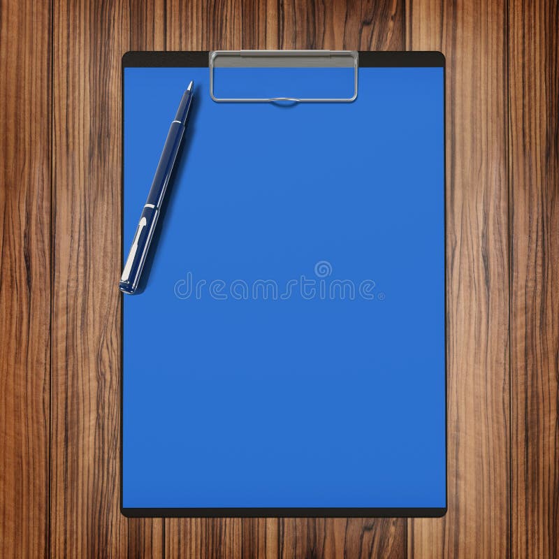 Folder with Paper and Pen, Business Concept Stock Illustration ...