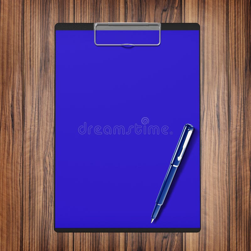 Folder with Paper and Pen, Business Concept Stock Illustration ...