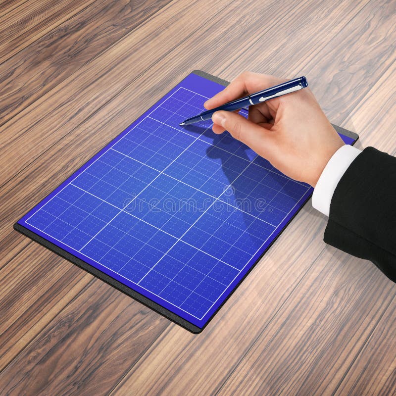 Folder with Paper and Pen, Business Concept Stock Illustration ...