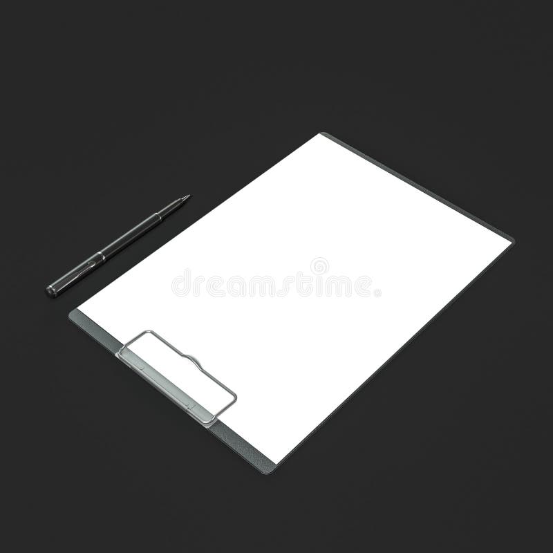 Folder with Paper and Pen, Business Concept Stock Illustration ...