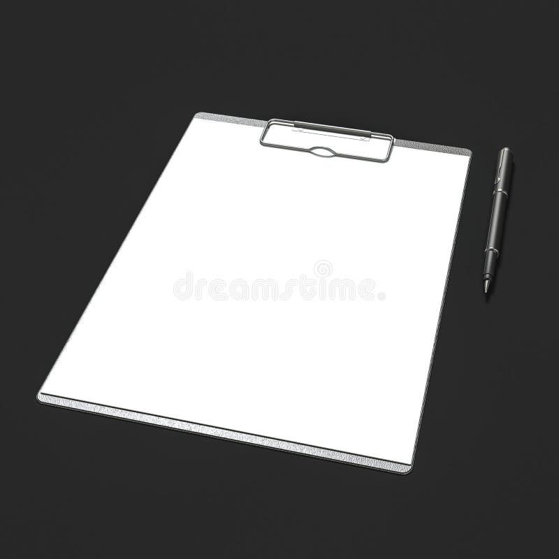 Folder with Paper and Pen, Business Concept Stock Illustration ...