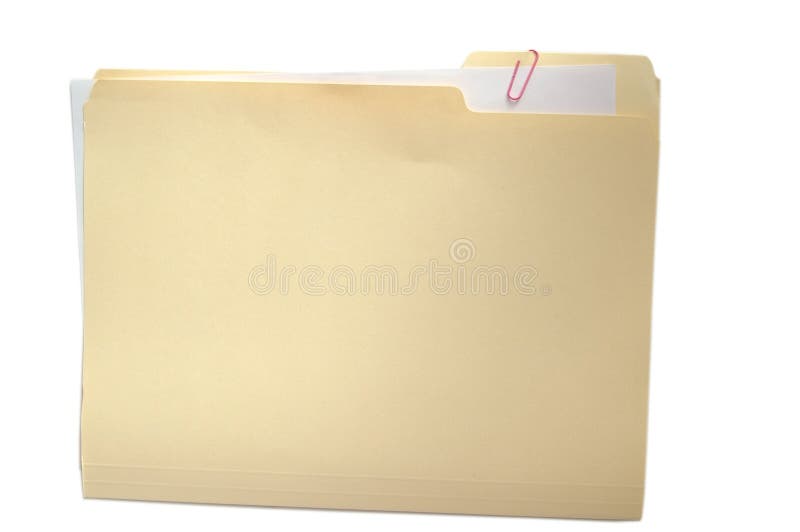 Opened File Folder with White Paper in it Stock Photo - Image of ...