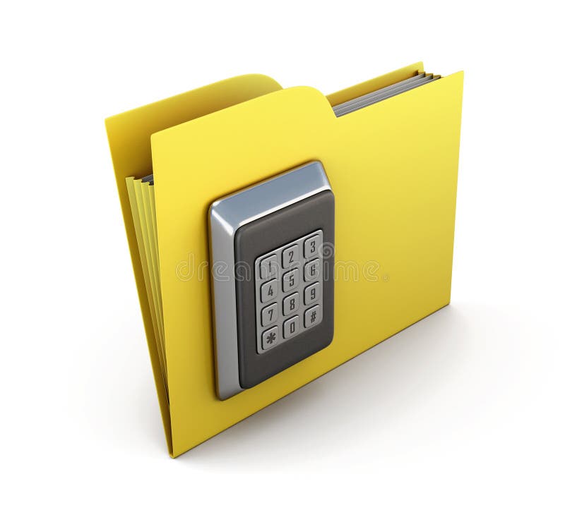 Yellow Folder Combination Lock Stock Illustrations – 88 Yellow Folder ...
