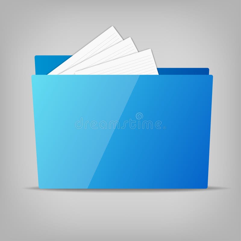 Folder for Papers. Icon. Vector Illustration Stock Vector ...