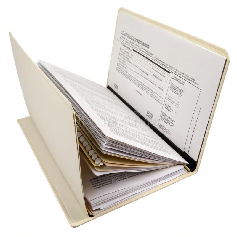 Folder with paperwork stock illustration. Illustration of professional ...