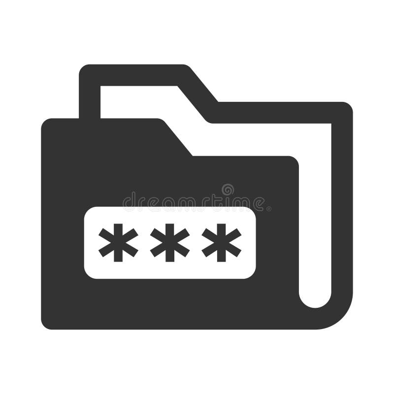 Folder password icon stock vector. Illustration of private - 274944887