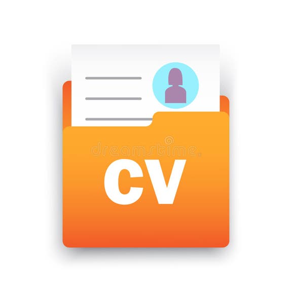 Folder with Personal Files. Resume Cv File. Vector Illustration Stock ...