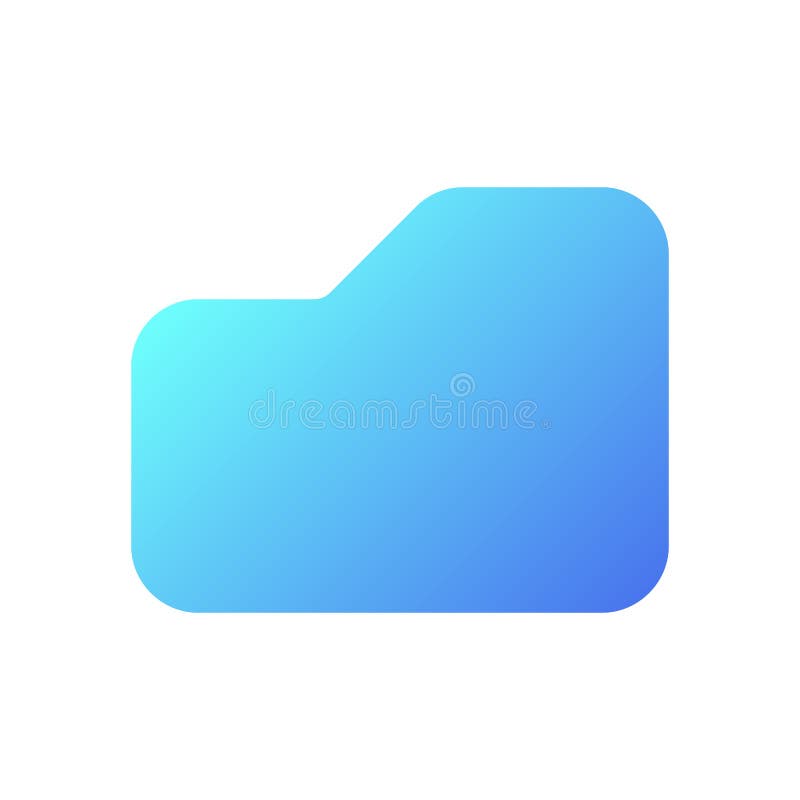 Folder Pixel Perfect Flat Gradient Two-color Ui Icon Stock Vector - Illustration of button ...