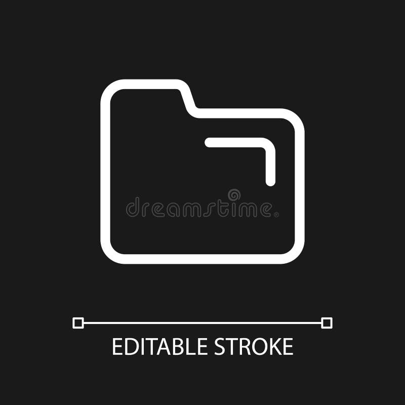 Folder Dark Mode Glyph Ui Icon Stock Vector - Illustration of storage ...