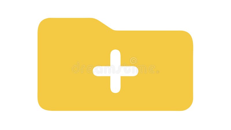 Folder Plus Icon, Add New File Document, Vector Design Generative AI Stock Vector - Illustration ...