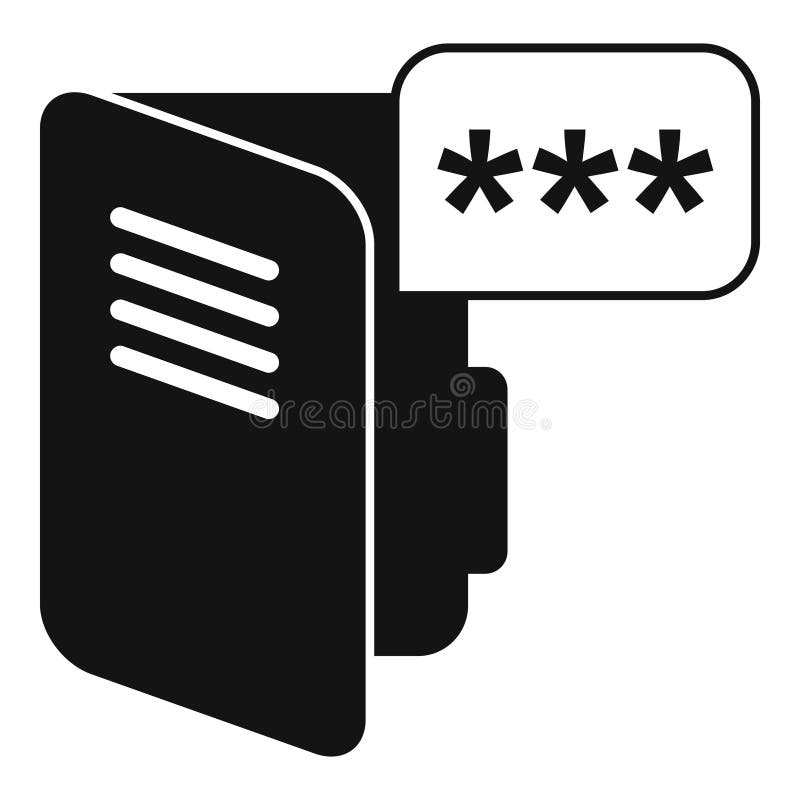 Password Folder Icon Color Outline Vector Stock Vector - Illustration ... Password Folder Icon Color Outline Vector Stock Vector - Illustration ...