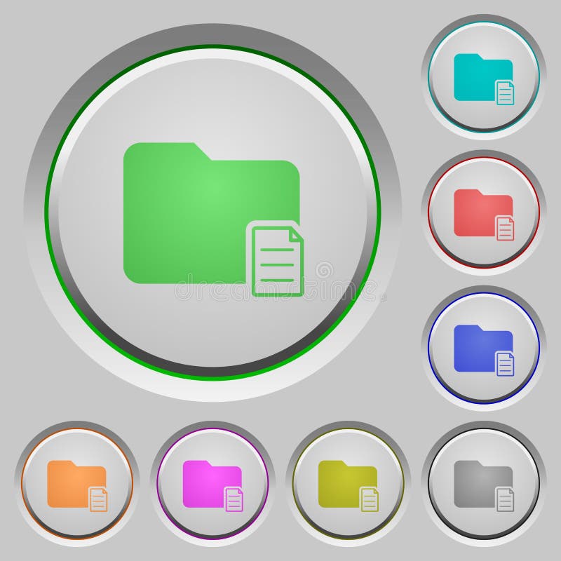 Folder Properties Push Buttons Stock Vector - Illustration of office ...