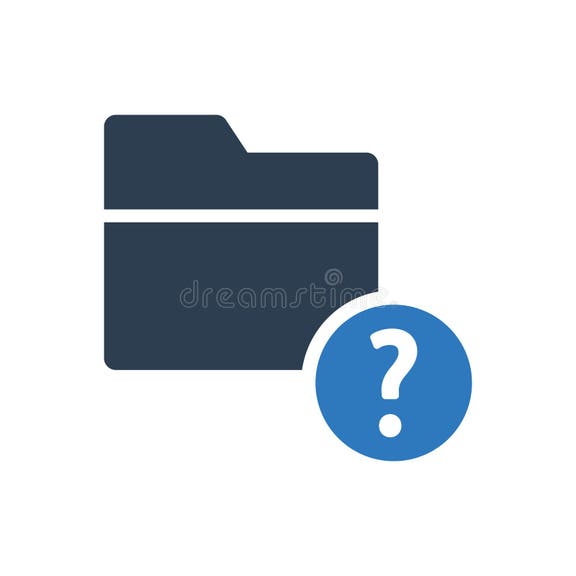 Folder question icon stock illustration. Illustration of question - 389724100