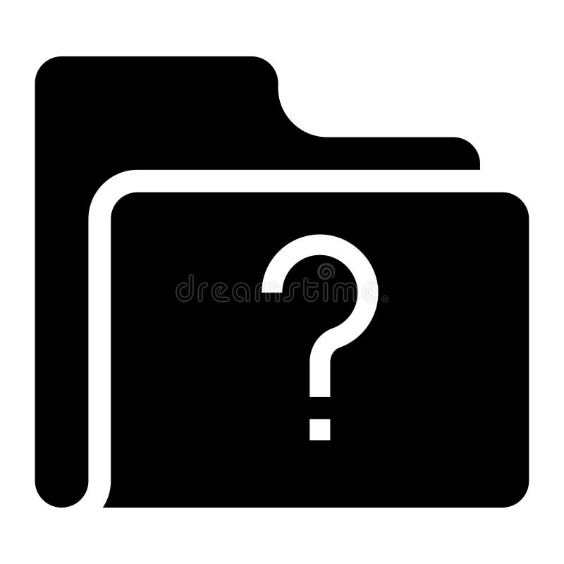 Folder Question Mark Color VECTOR Icon Stock Vector - Illustration of ...