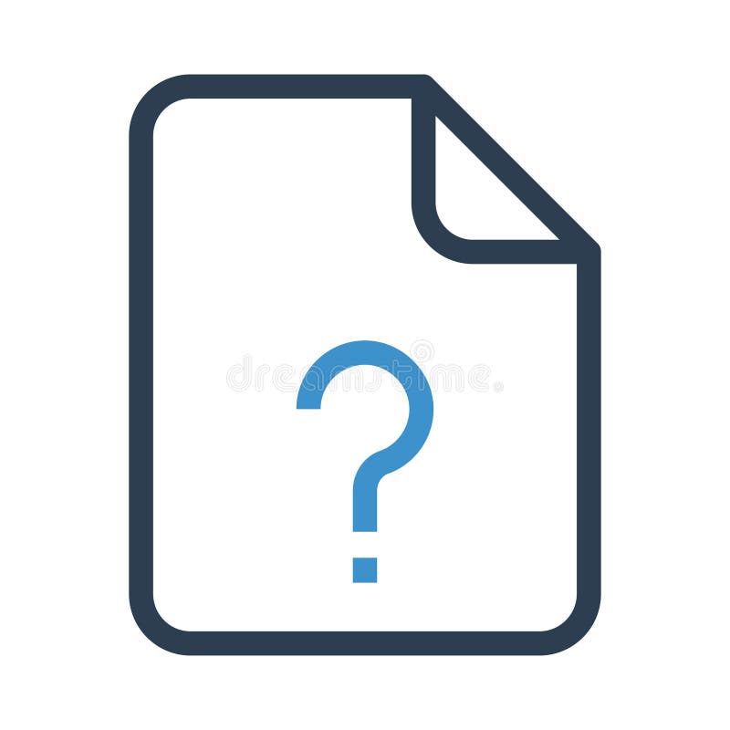 Folder Question Mark Glyphs Icon Stock Illustration - Illustration of ...