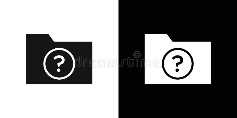 Folder with Questionmark Icon Logo Set Vector Stock Vector ...