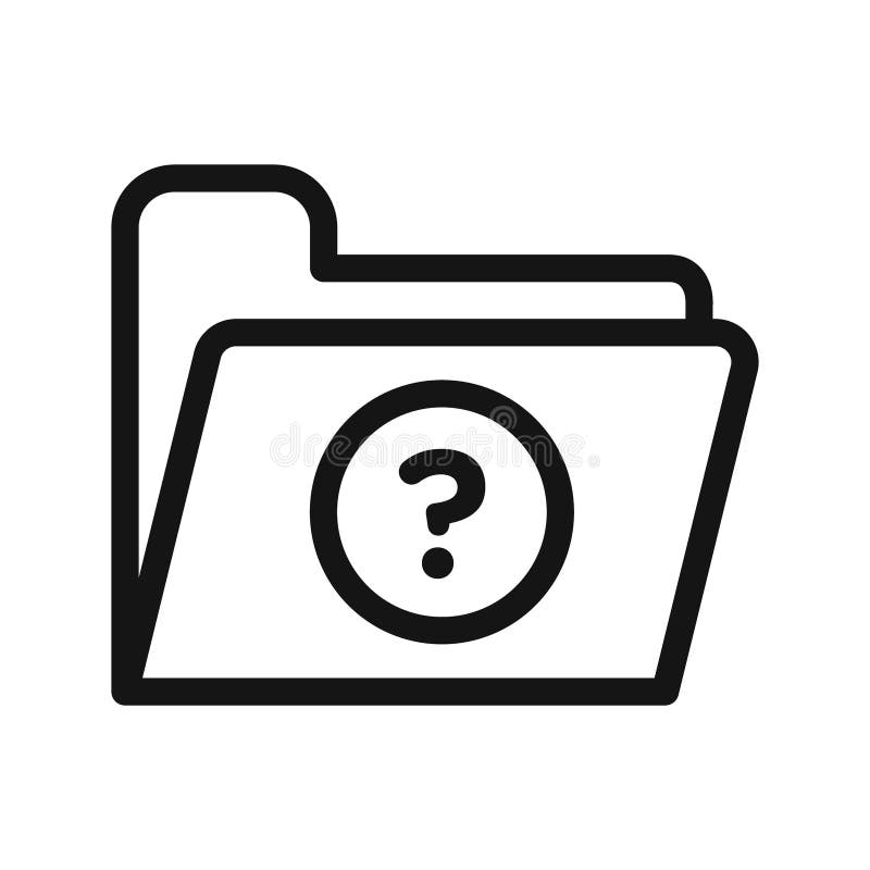 Folder with Questionmark Icon Mark in Filled Style Stock Vector ...