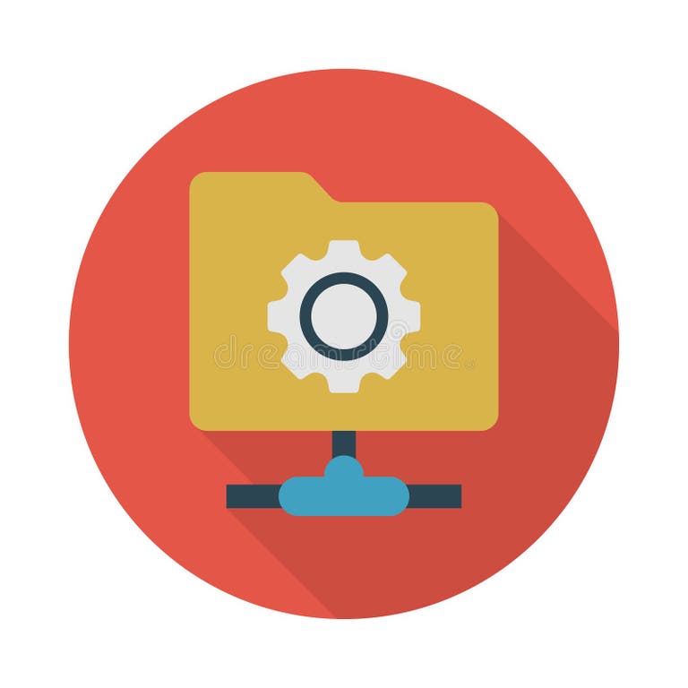 Folder Reception Vector Flat Icon Stock Vector - Illustration of ...