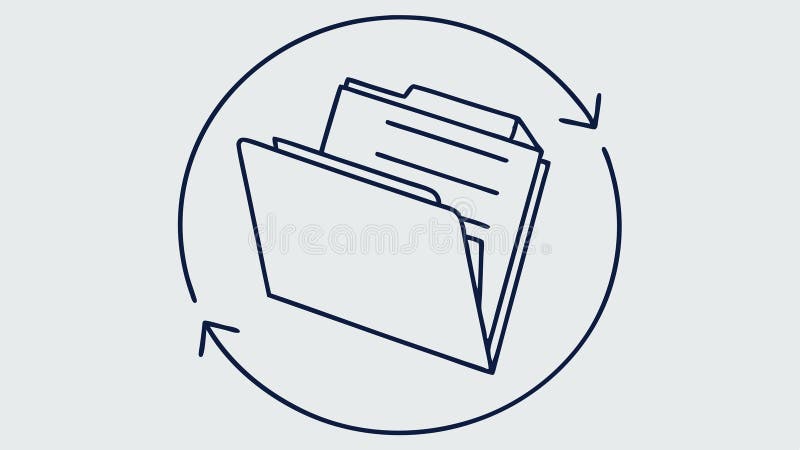 Folder with Recycling Arrows, Data Management and Sustainability ...