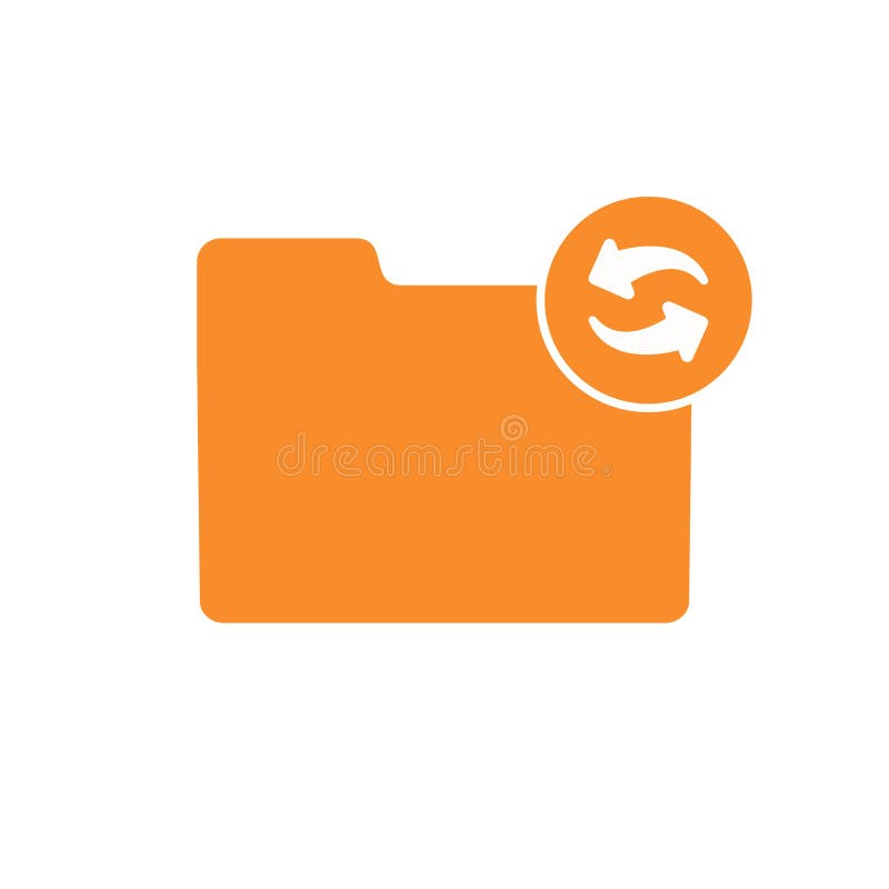 Folder Refresh Reload Renew Sync Synchronize Update Icon Stock Vector ...