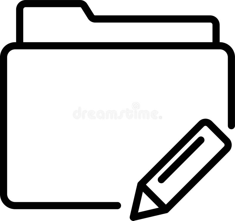 Folder Rename Isolated Vector Icon Which Can Easily Modify or Edit ...