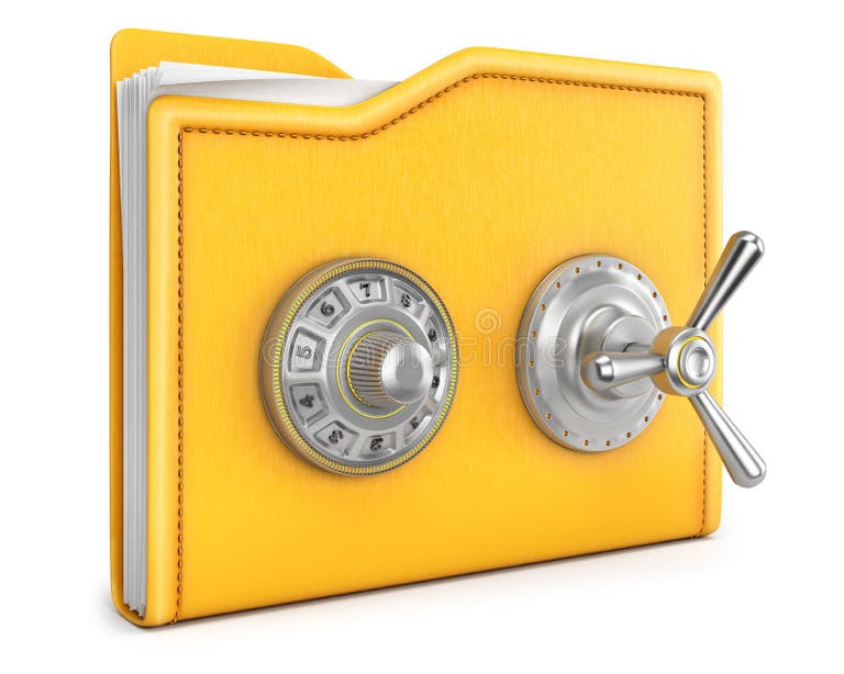 Folder stock illustration. Illustration of locked, paper - 55290970