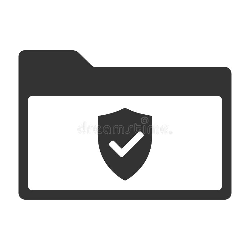 Folder safety icon design stock vector. Illustration of multimedia ...