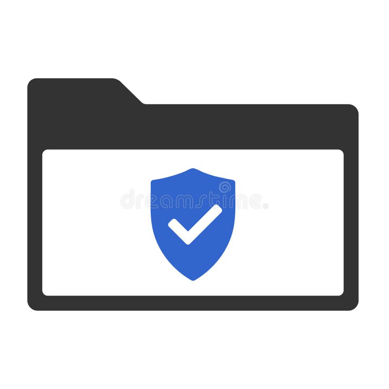 Folder safety icon design stock vector. Illustration of check - 231708001