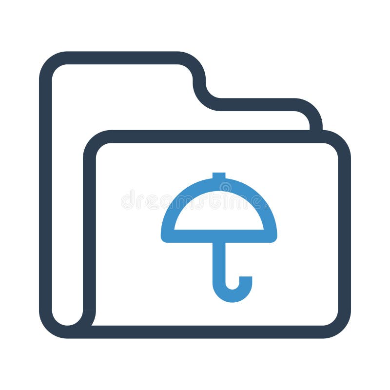 Folder Safety Line icon stock vector. Illustration of design - 104497433