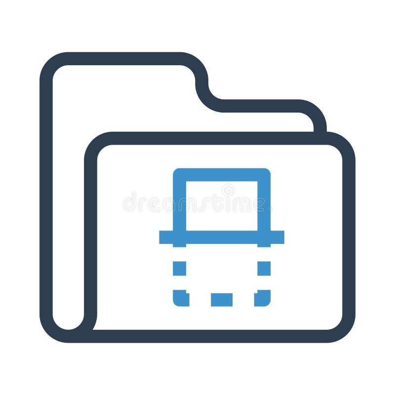 Folder scan Line icon stock vector. Illustration of strategy - 104497513